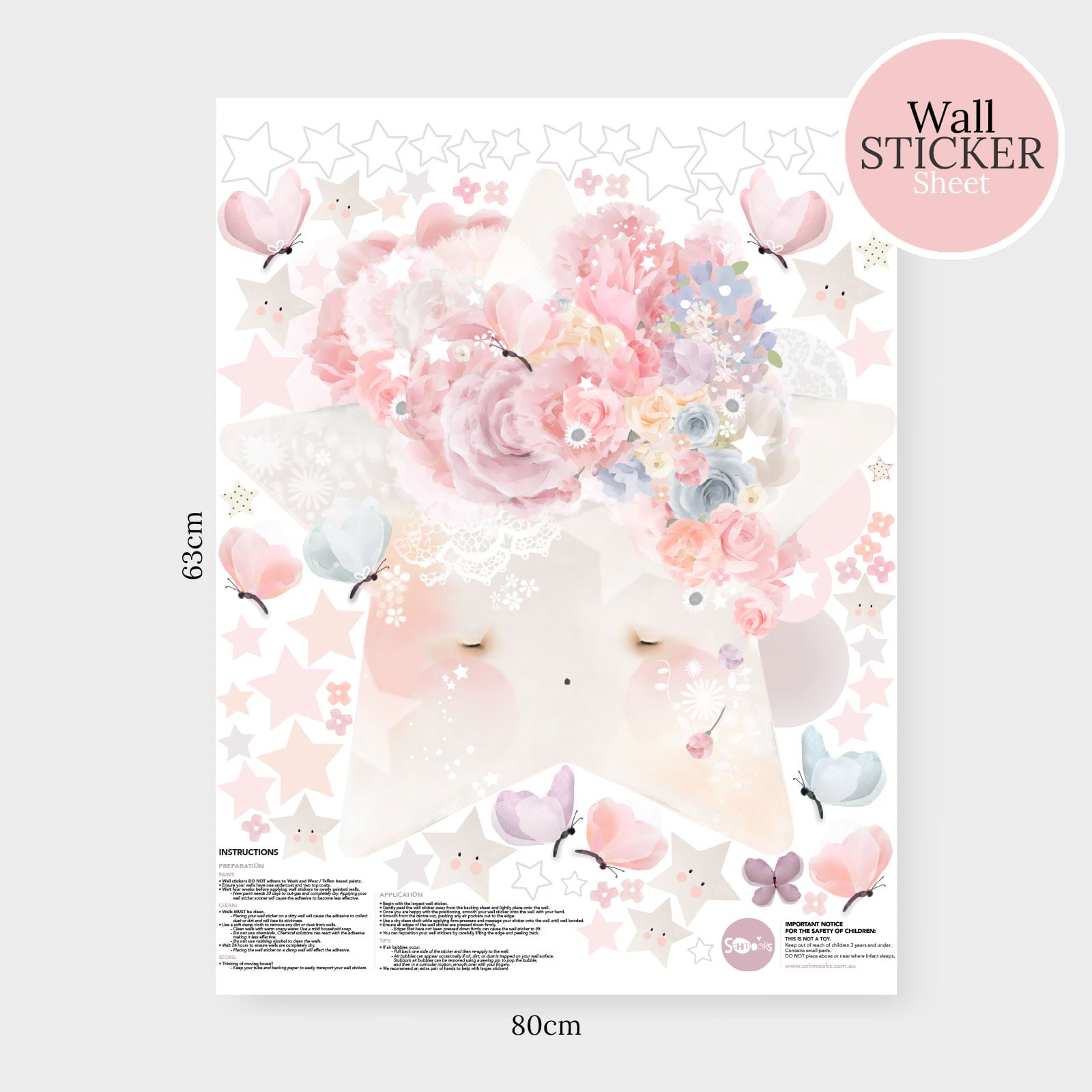 Wish Upon A Star Wall Sticker I Schmooks | Nursery, bedroom wall art